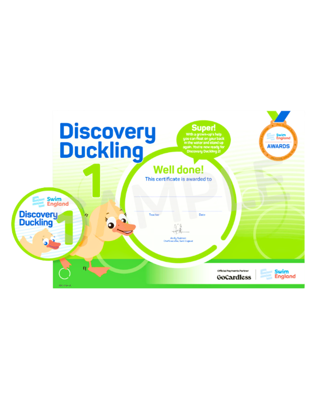 Discovery Ducklings 1 Certificate and Badge – Leisure Focus Store
